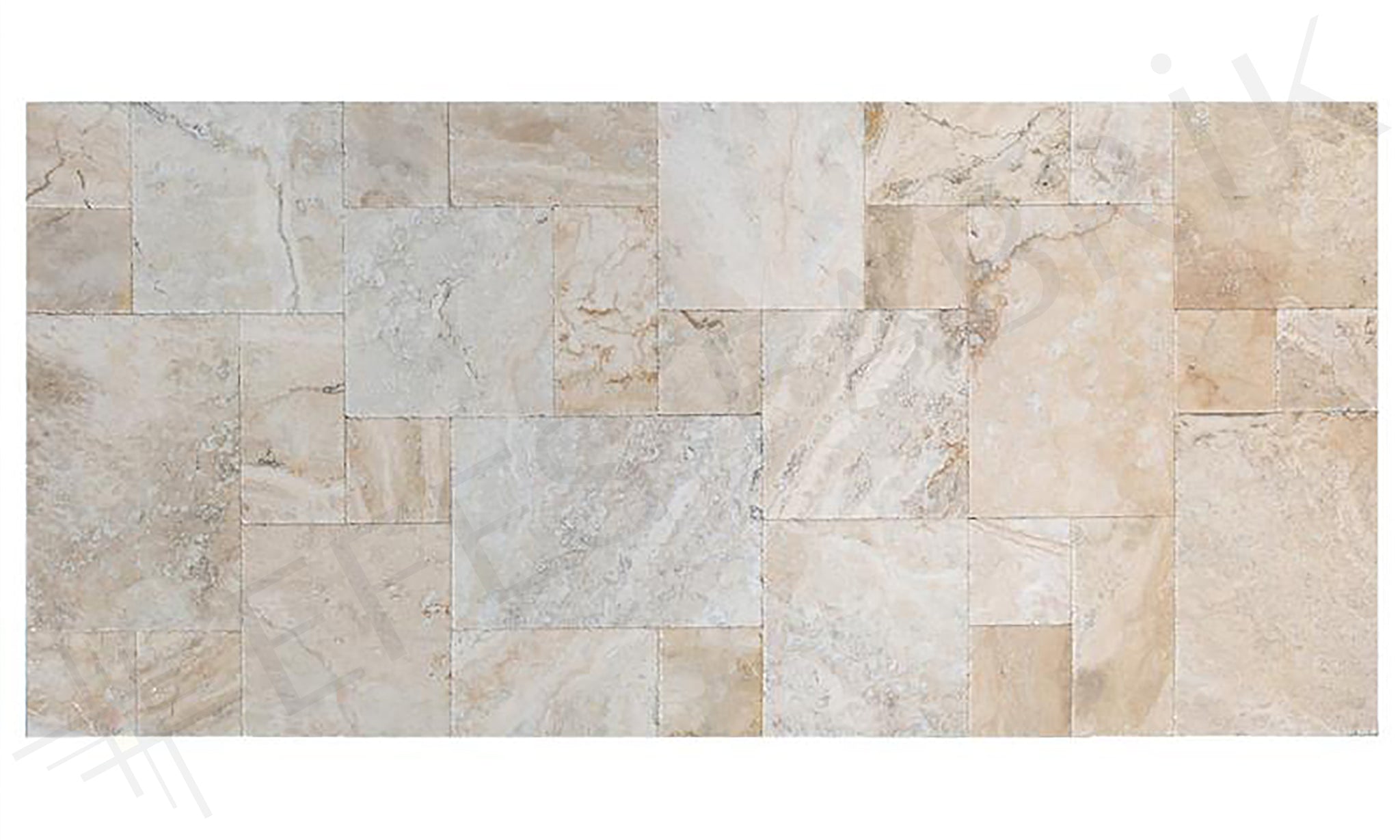 Ivory Rustic Pattern Set Travertine - Fabrikstone