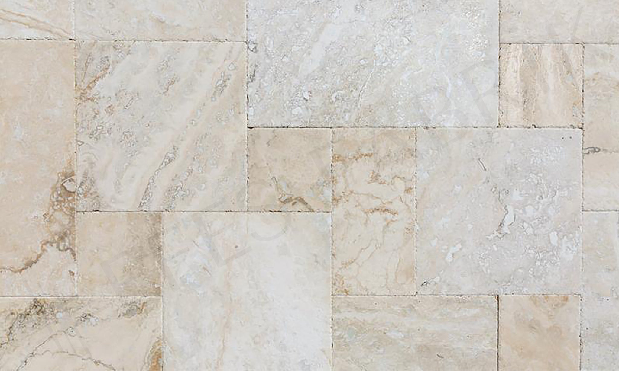 Ivory Rustic Pattern Set Travertine - Fabrikstone