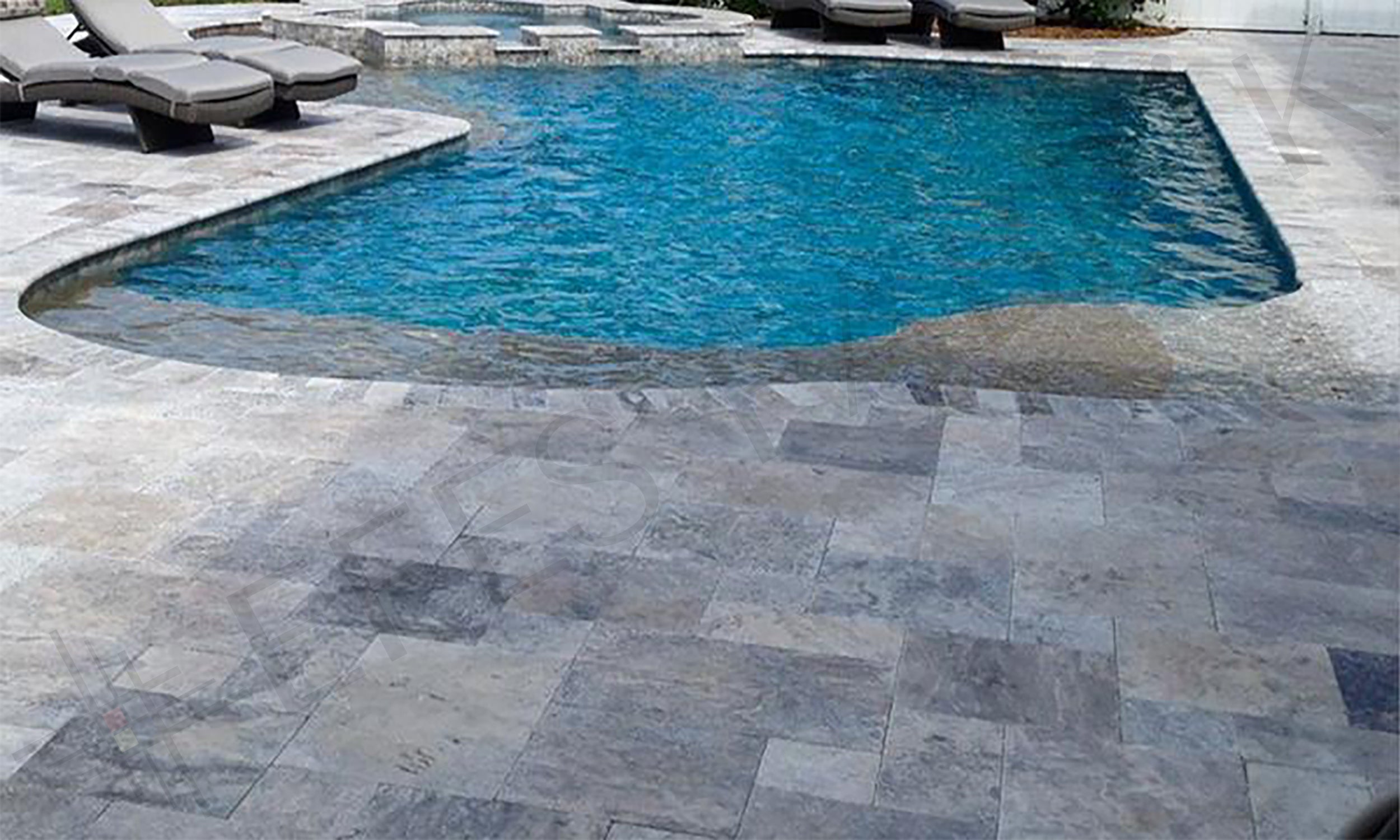 Silver Gray Travertine Paver - Fabrikstone