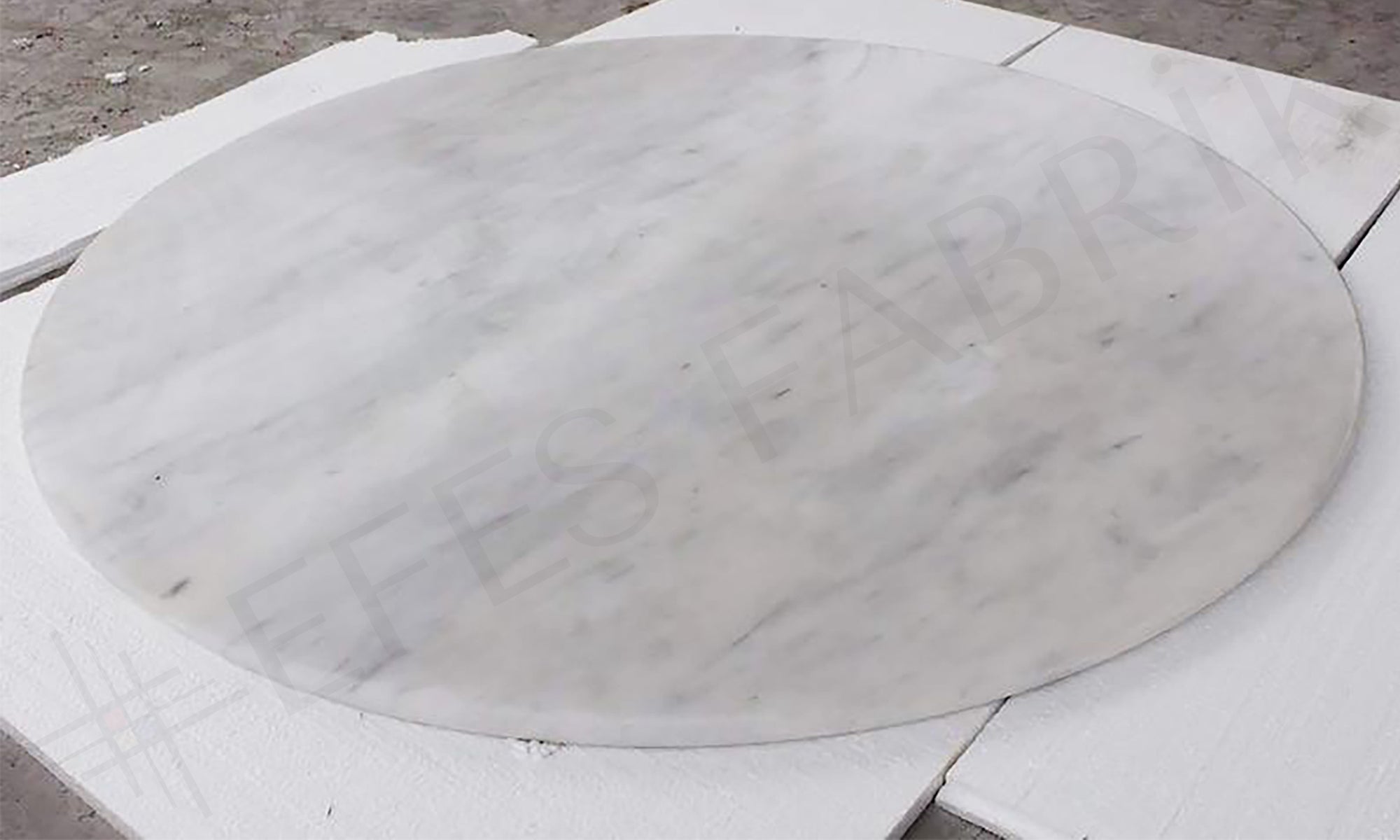 White Marble Round Table Top - Fabrikstone